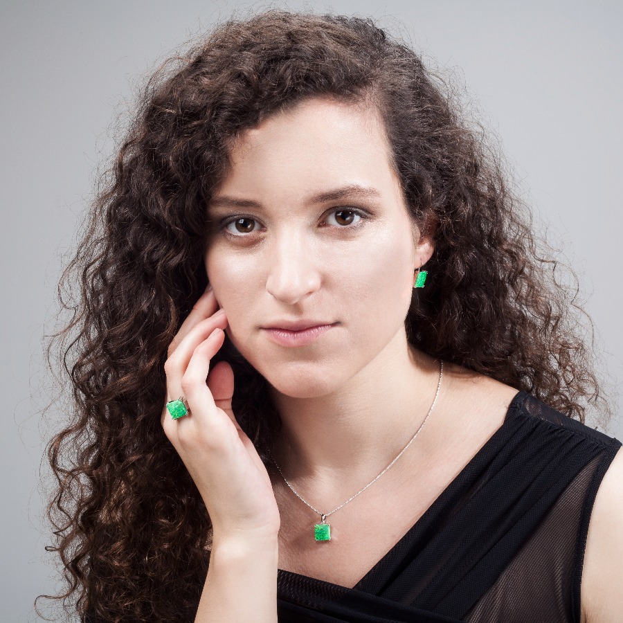 Axana 11 - prsten se zeleným opálem - Veneo